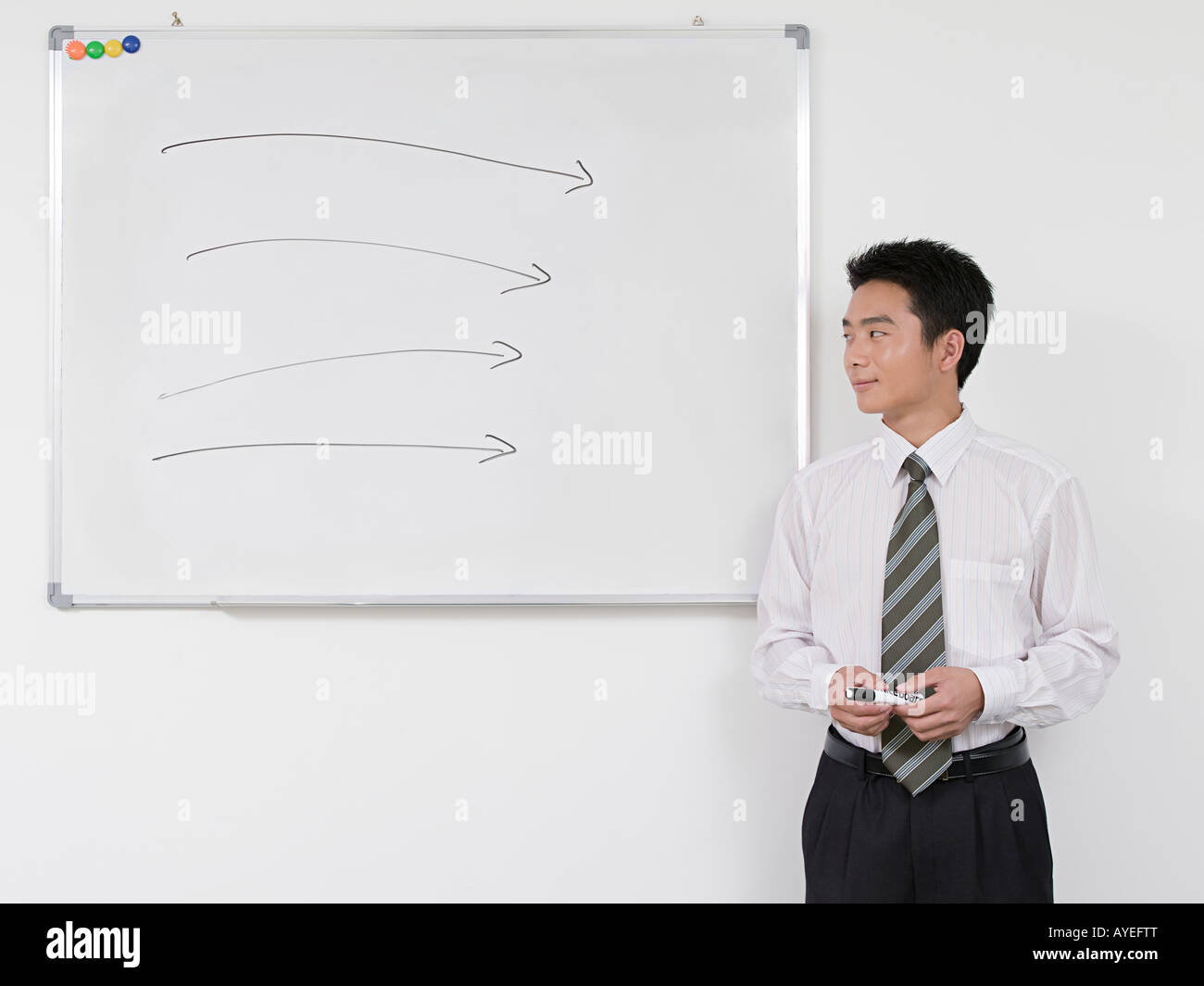 Man giving a presentation Stock Photo - Alamy