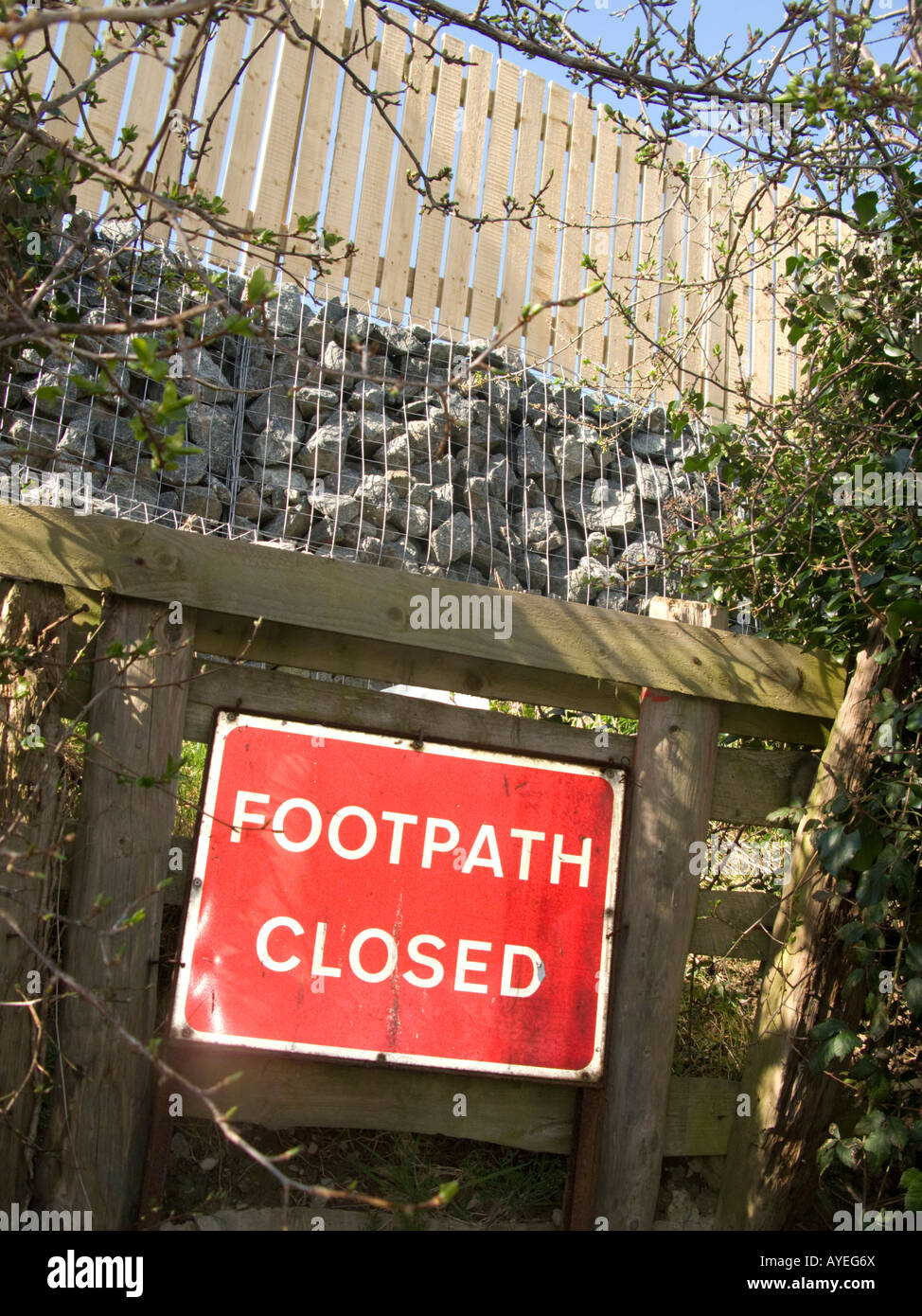 Extinguished path pathway obstruction shut barred prevented stop ...