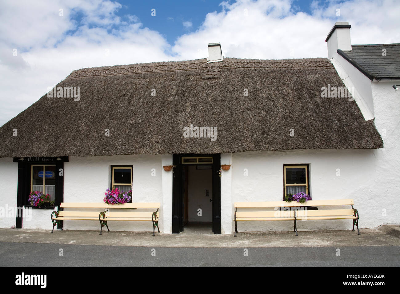 Thatched Pub in Boher County Limerick Ireland Stock Photo - Alamy