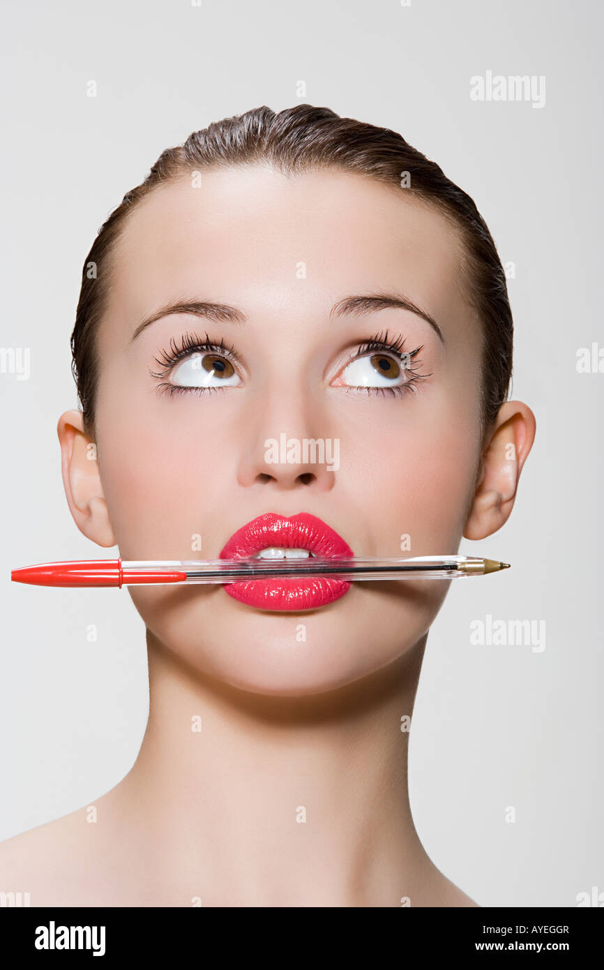 Pen mouth hi-res stock photography and images - Alamy