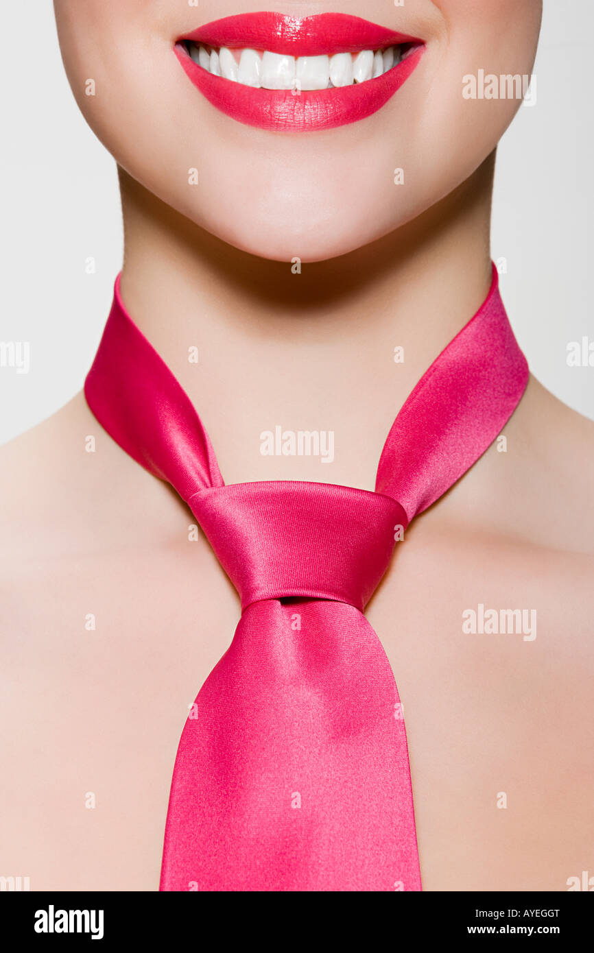 Woman wearing tie hi-res stock photography and images - Alamy