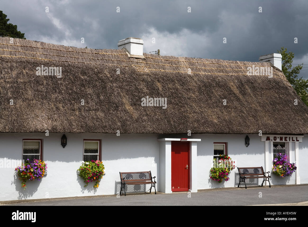 M O Neill s thatched Pub in Boher County Limerick Ireland Stock Photo ...