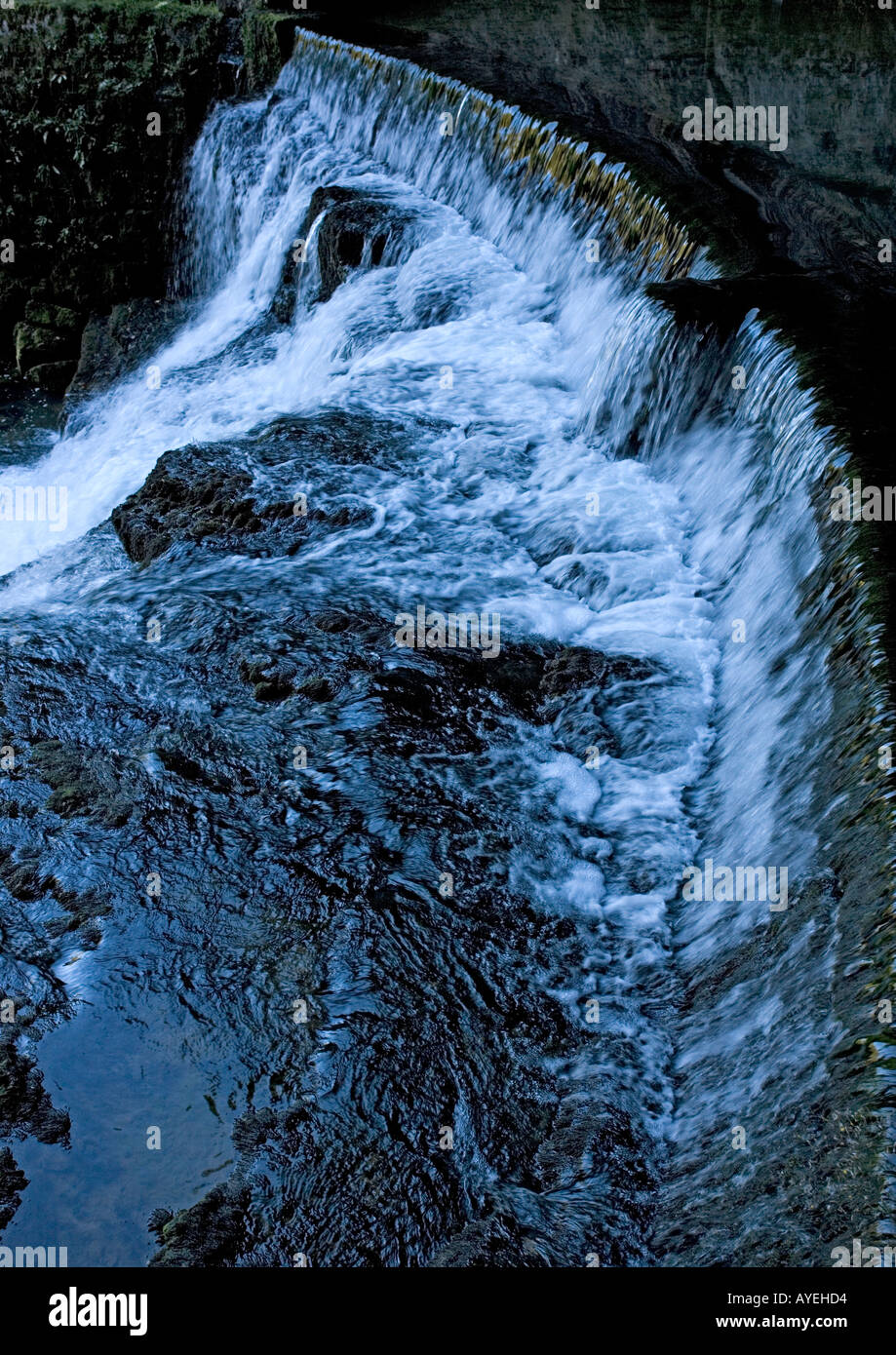 The source of the River Loue where it emerges from a huge cave at the ...