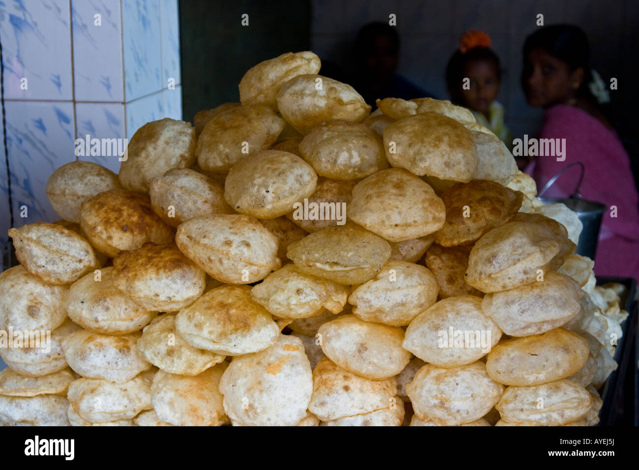 Puffy Fried Poori in Thanjavur South India Stock Photo - Alamy