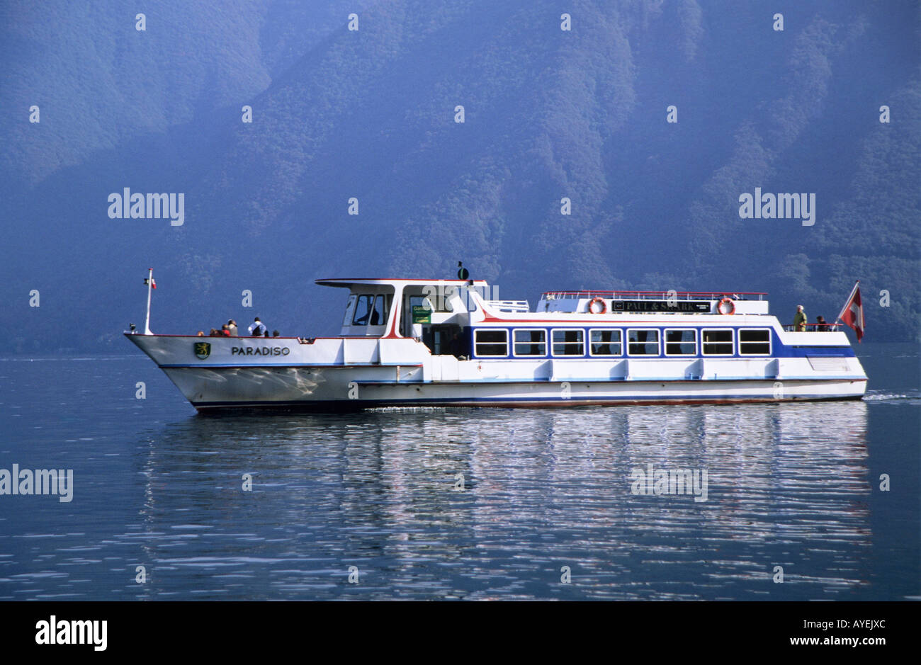 Paradiso Ferry Lago di Lugano Stock Photo - Alamy
