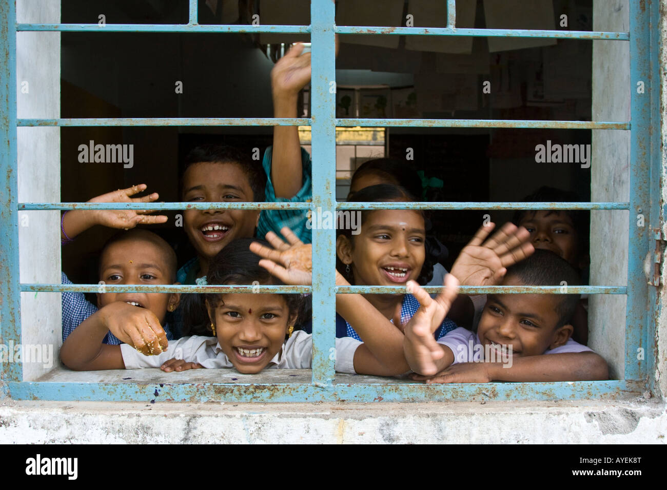 Schoolchildren Inside a School in Darasuram South India Stock Photo - Alamy