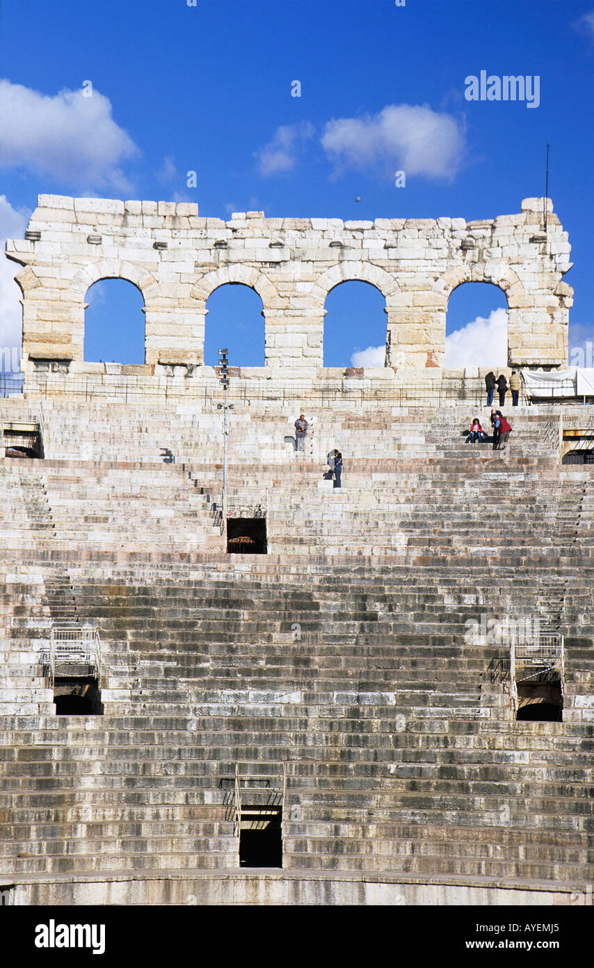 Interior of Roman amphitheatre arena Piazza Bra Verona The amphitheatre ...