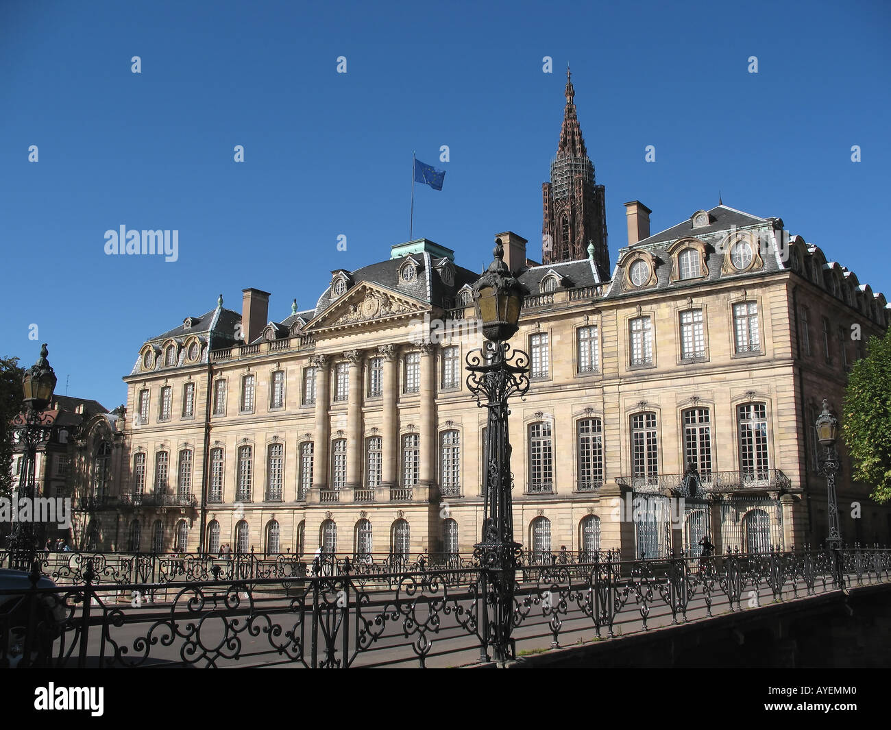 Palais Rohan, Rohan Palace 18th Century and cathedral's spire ...