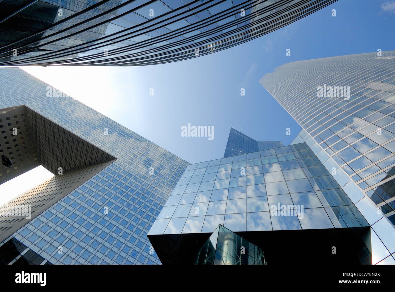 modern architecture and skyscrapers in financial district of La Defense ...