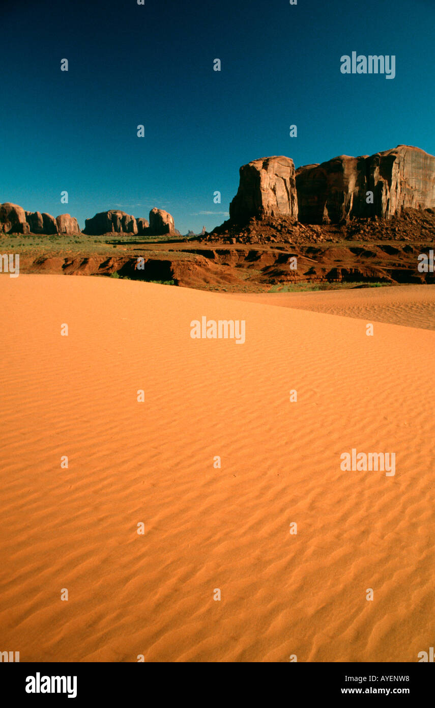 Sand dune patterns Monument Valley Stock Photo - Alamy