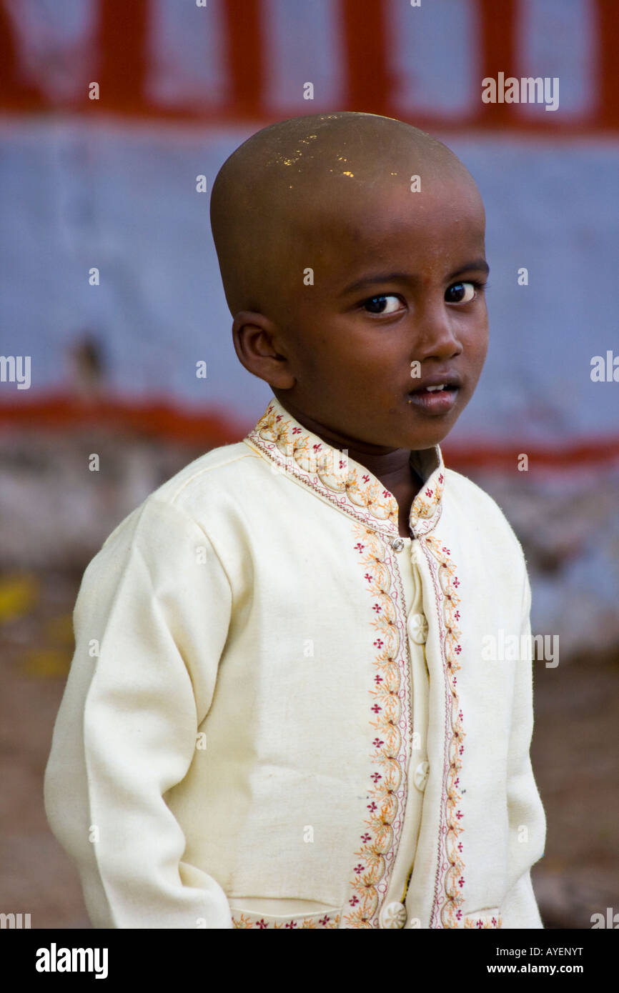 Young Indian Boy at Sree Meenakshi Hindu Temple in Madurai South India ...
