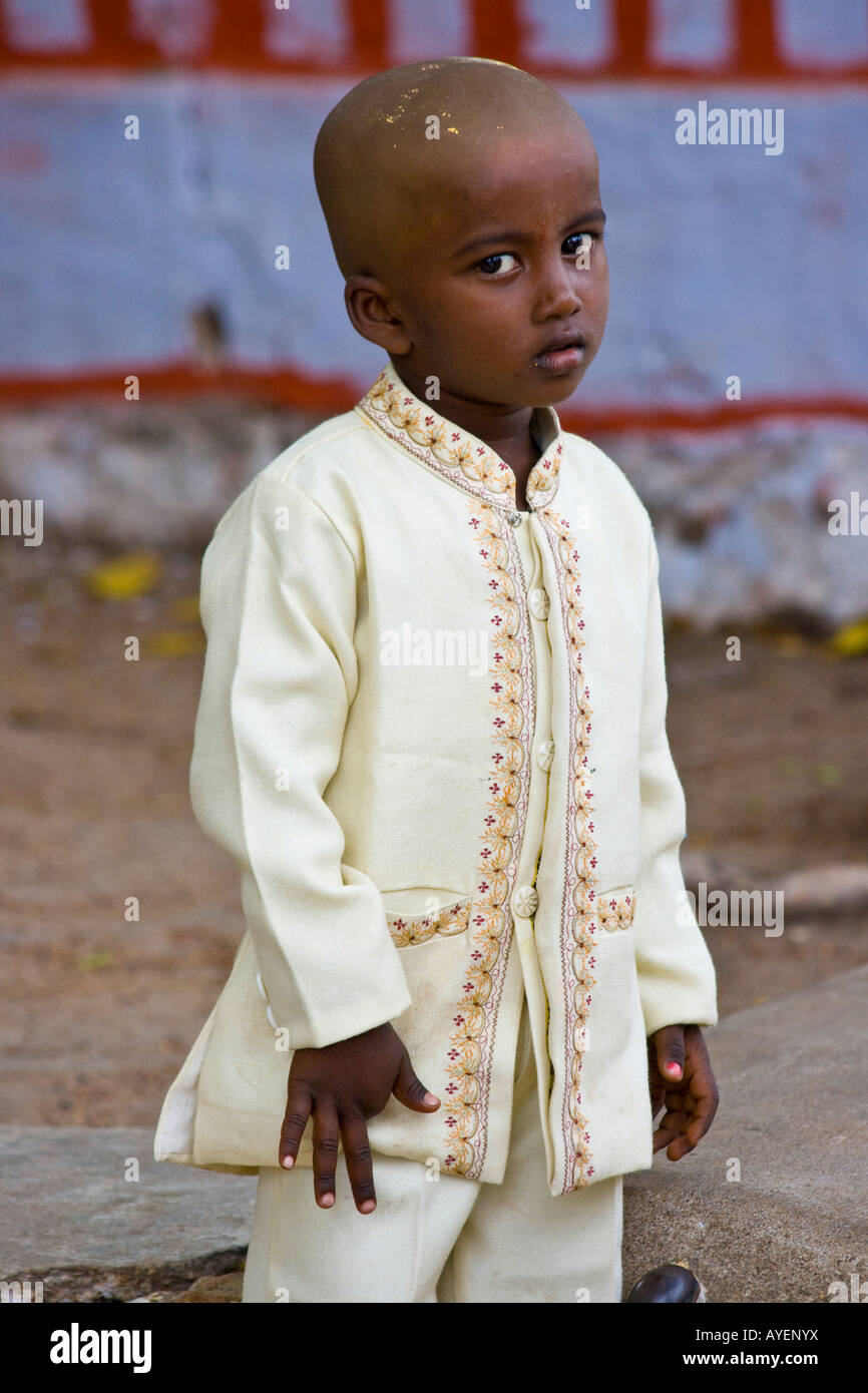 Young Indian Boy at Sree Meenakshi Hindu Temple in Madurai South India ...