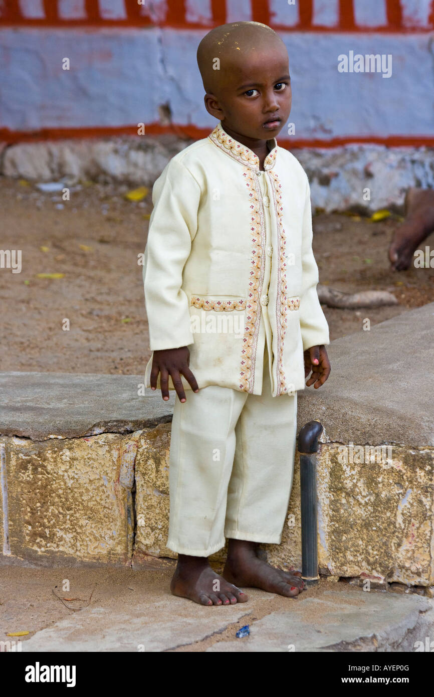 Young Indian Boy at Sree Meenakshi Hindu Temple in Madurai South India ...