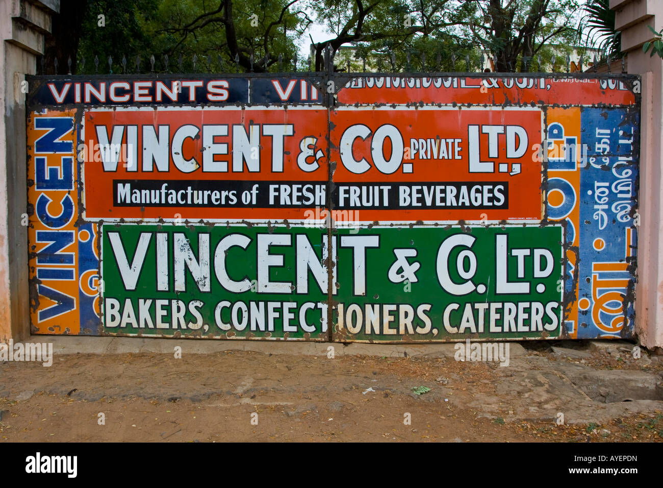Sign for Vincent and Co in Tiruchirappalli or Trichy South India Stock ...