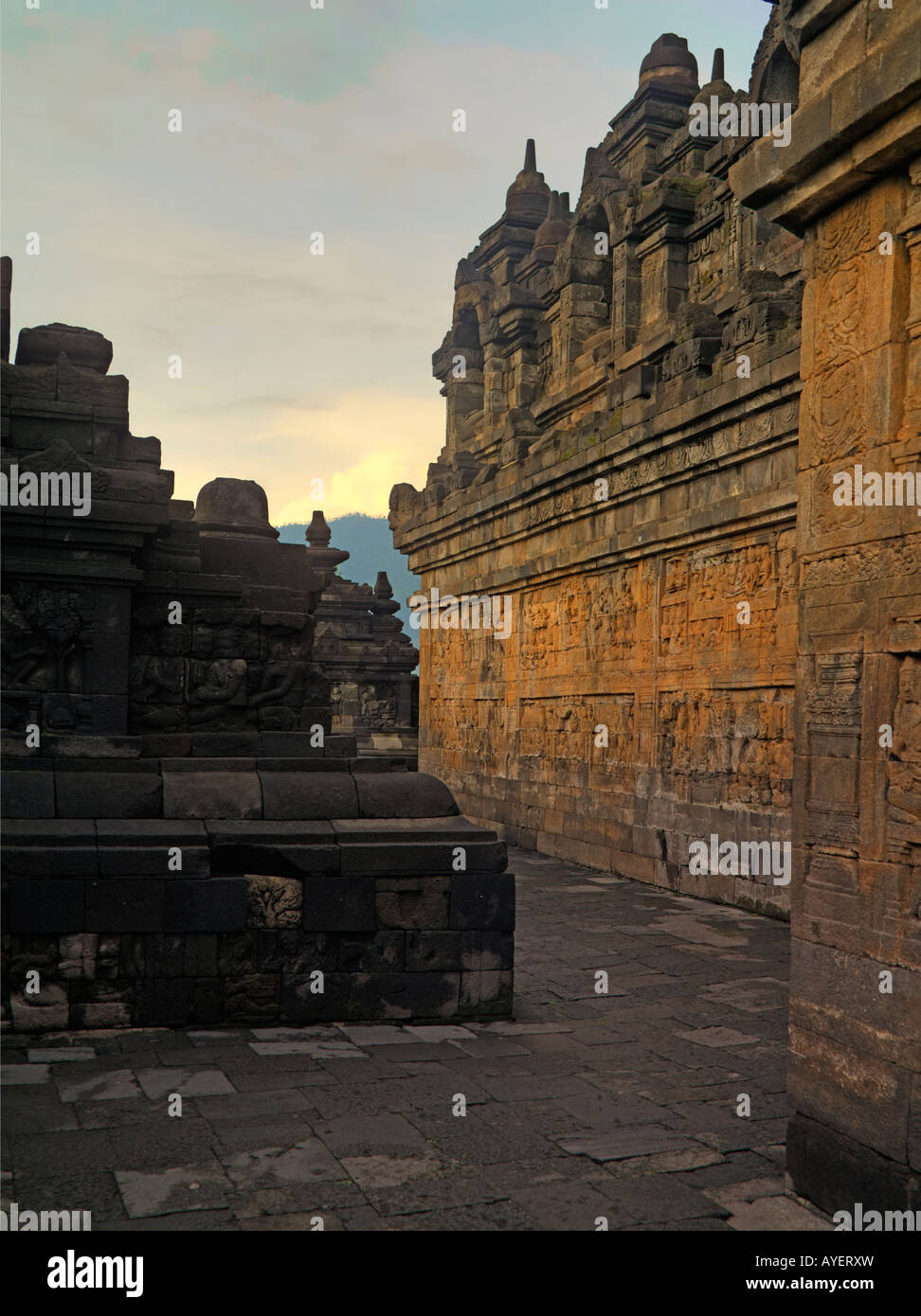 stone carved reliefs, Borobudur, Java, Indonesia Stock Photo - Alamy