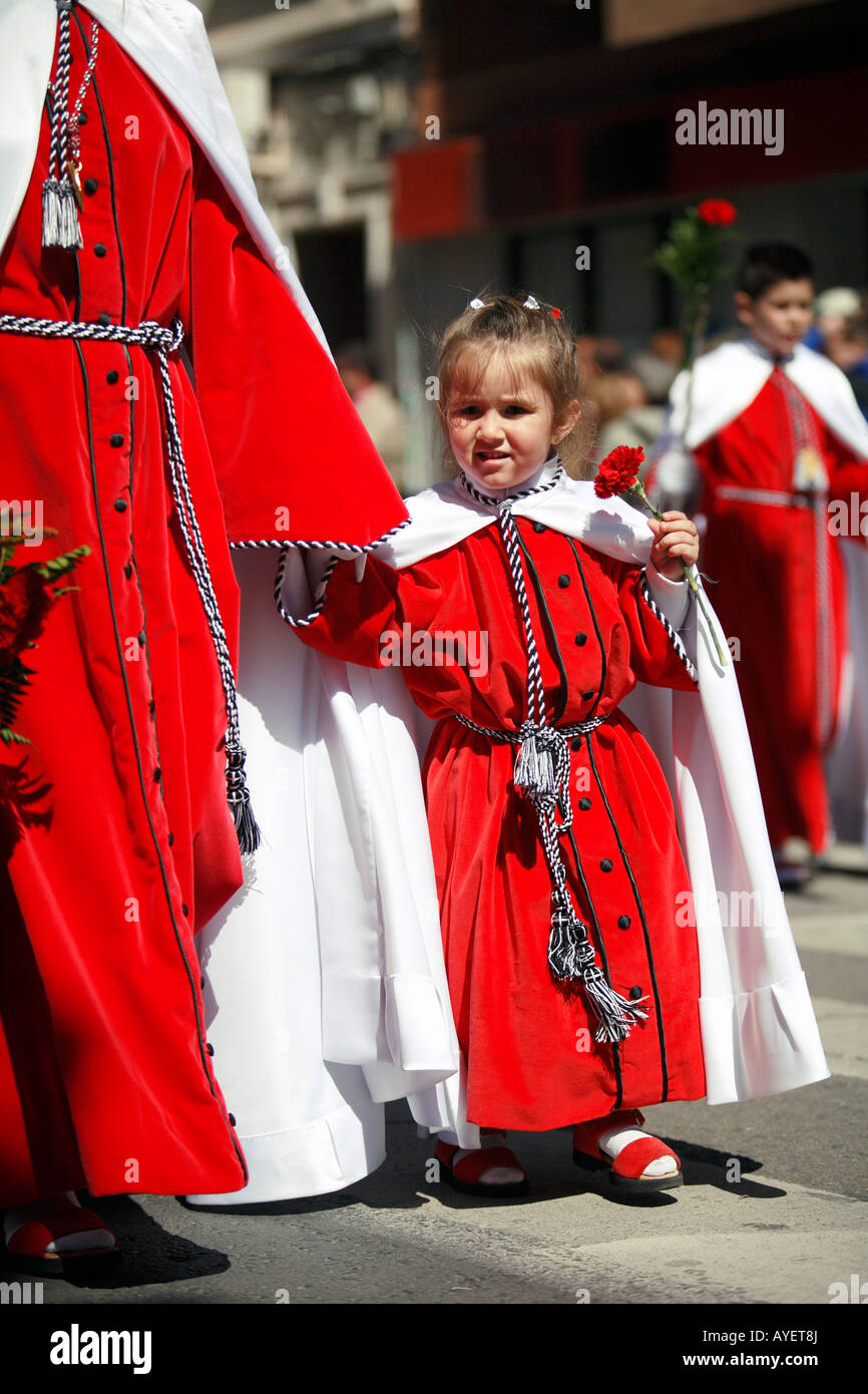 The religious procession of Christian Brotherhoods from Valencia, Spain ...