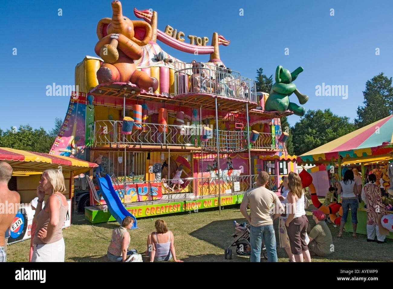 Inflatable attraction at fair Stock Photo - Alamy