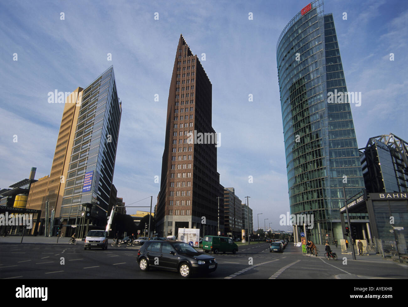 Daimler Benz building to right of picture on Potsdamer Platz Berlin ...