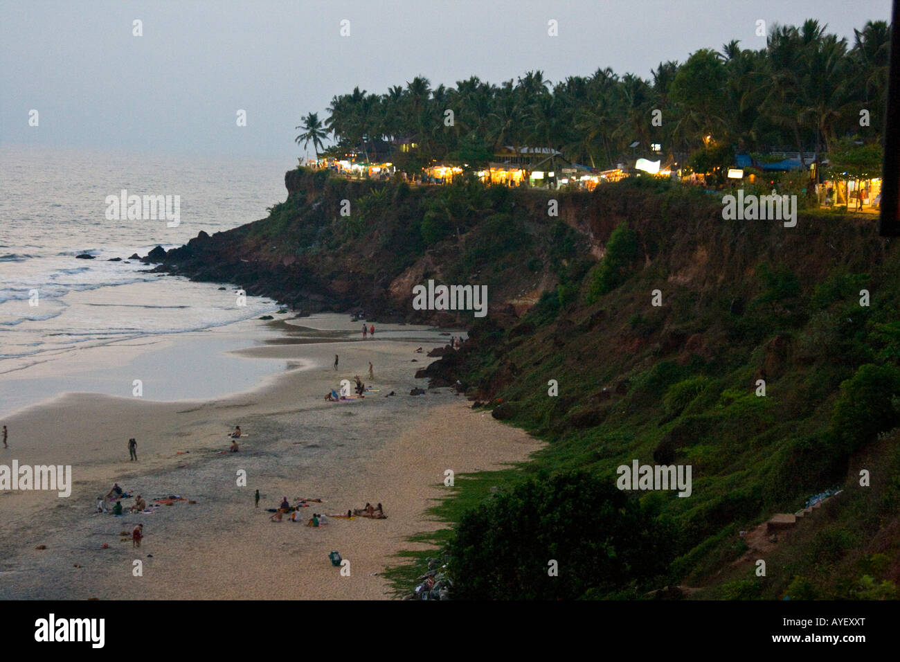 Beach in Varkala South India at Night Stock Photo - Alamy