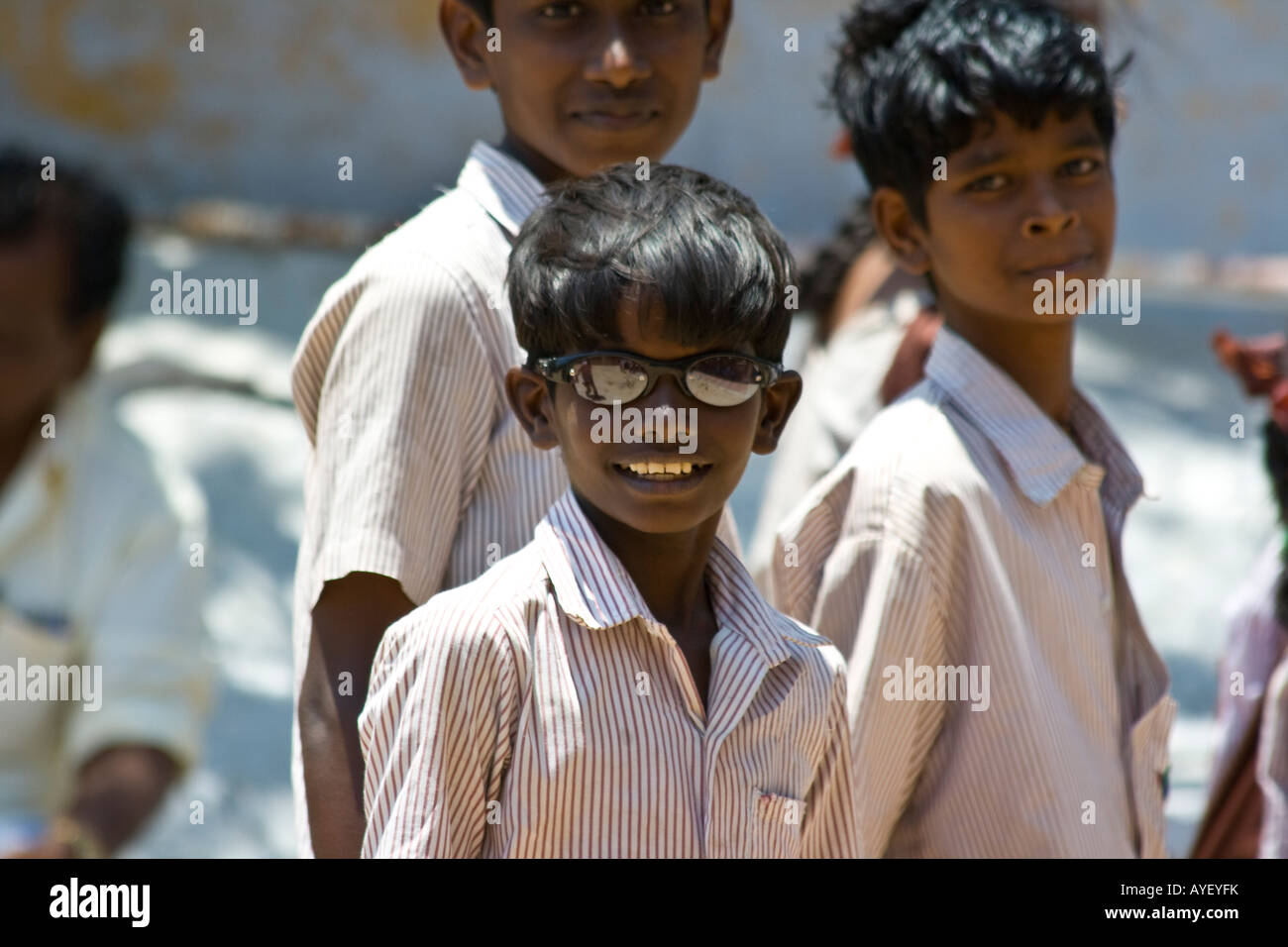 Indian Schoolboys in Uniform in Kanyakumari South India Stock Photo - Alamy