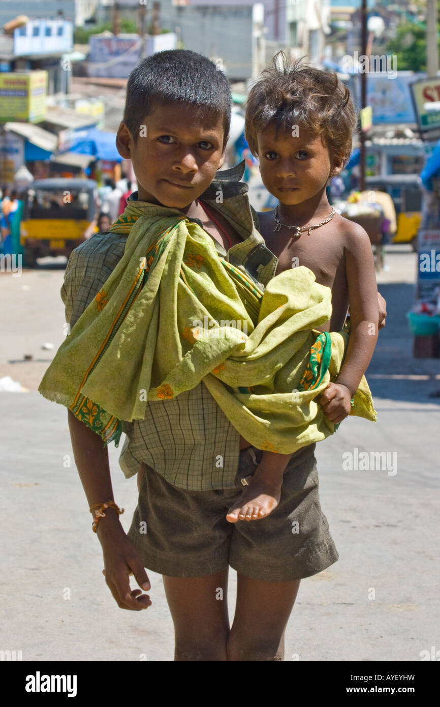 Indian Poor Children Begging