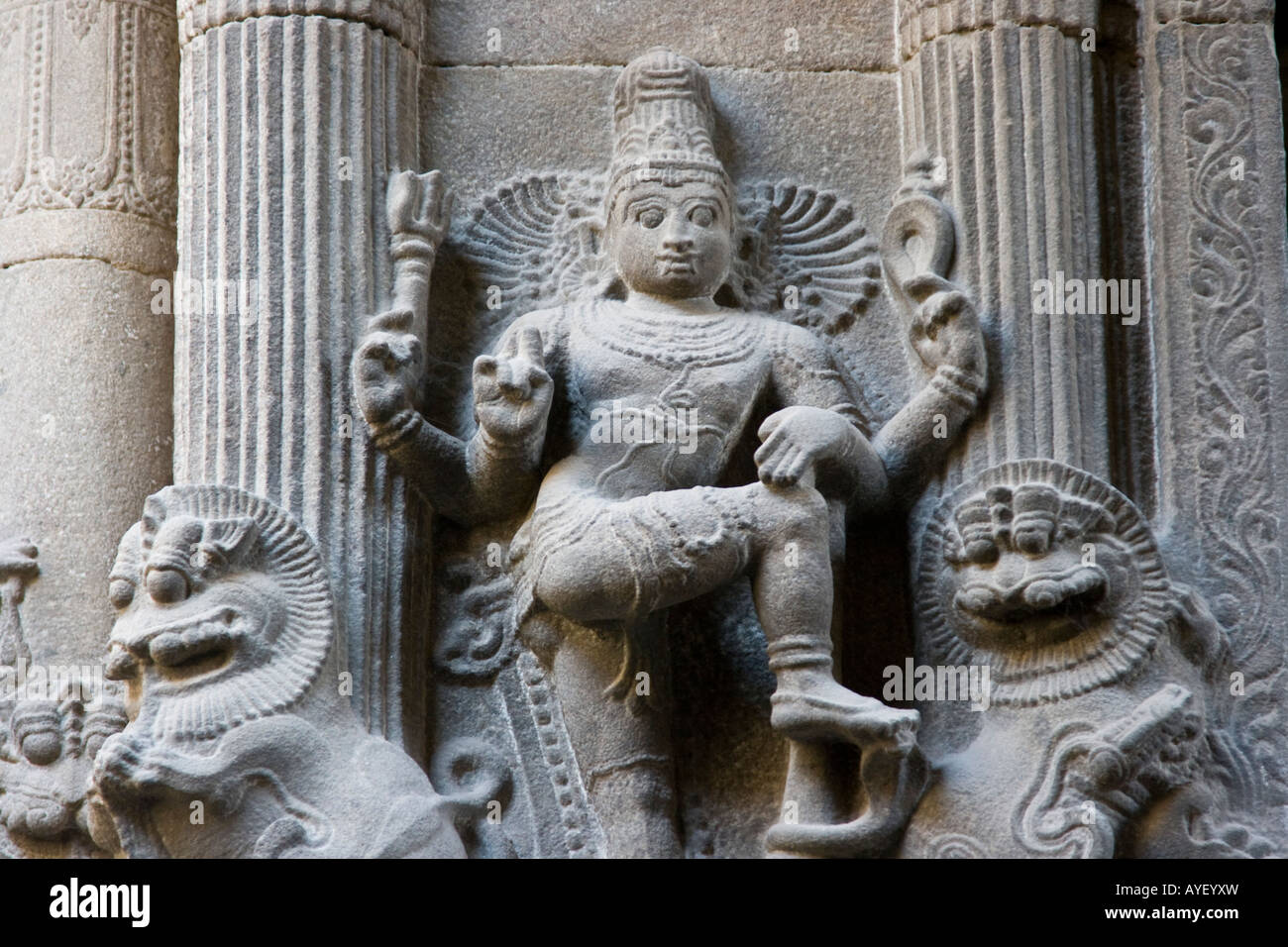 Dwarapalaka Stone Statue at Sri Meenakshi Hindu Temple in Madurai South ...