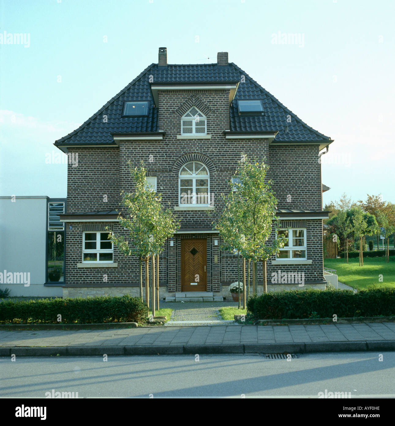 Large detached brick house Stock Photo - Alamy