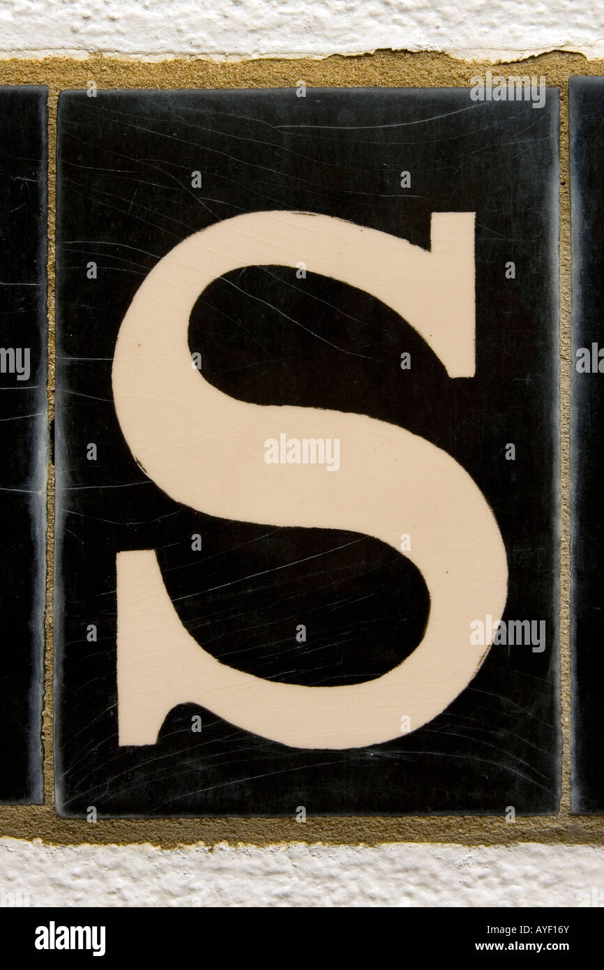 The letter S from street sign London England UK Stock Photo - Alamy