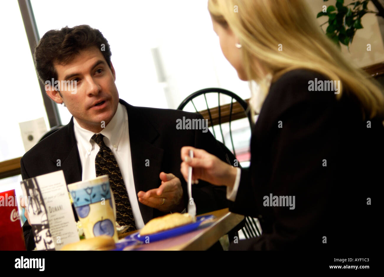 Business coworkers at lunch Stock Photo - Alamy