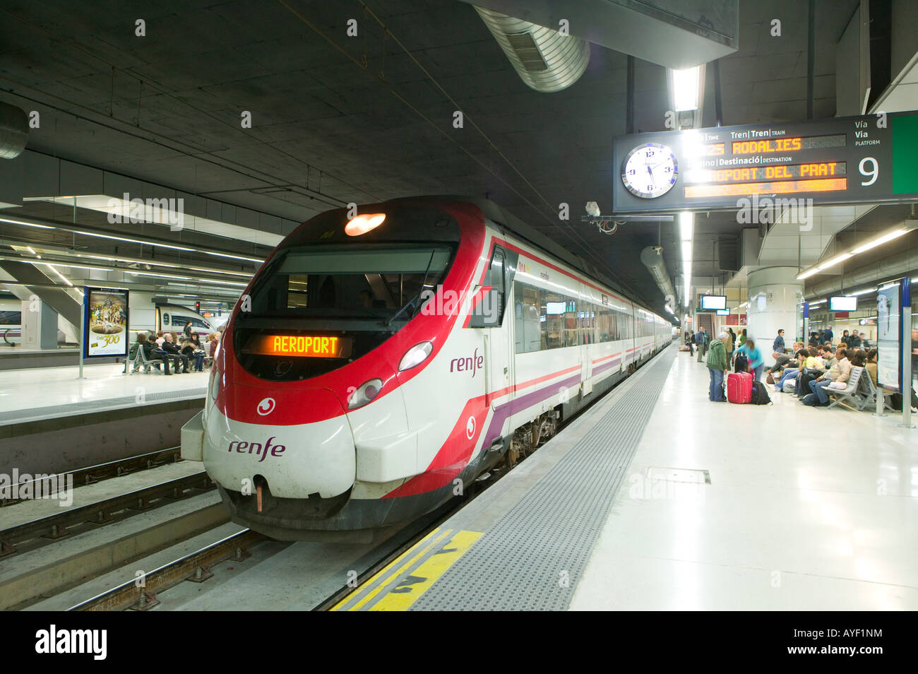 suburban train, Spain, Barcelona, rail, railway, transport, Sans, train ...