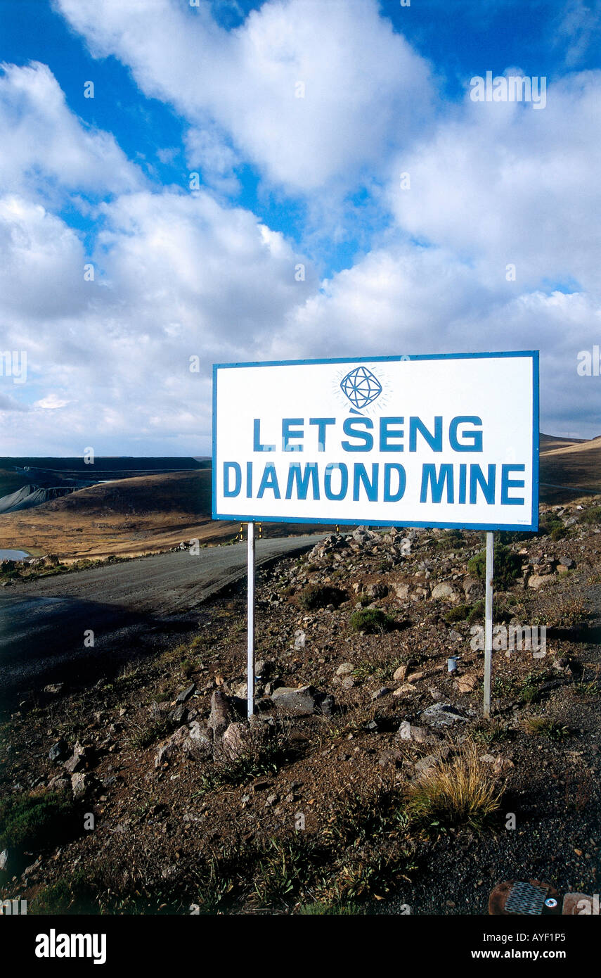 Detail letseng diamond mine sign hi-res stock photography and images ...