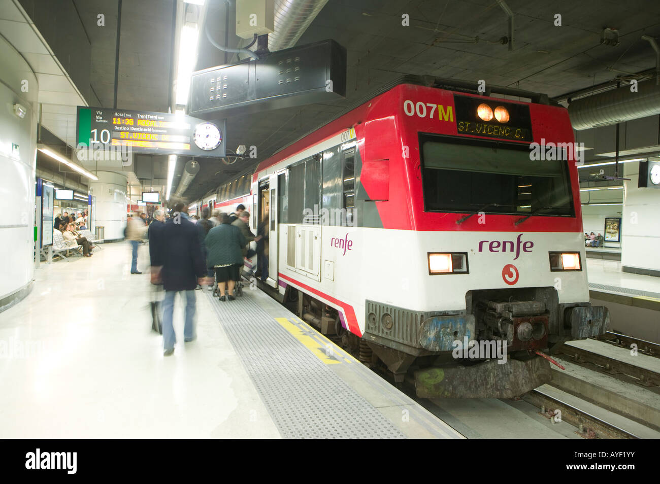 suburban train, Spain, Barcelona, rail, railway, transport, Sans, train ...