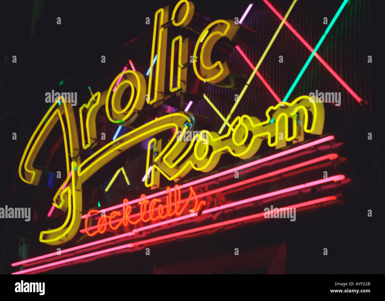 Neon sign outside the Frolic Room Hollywood Walk of Fame Hollywood ...