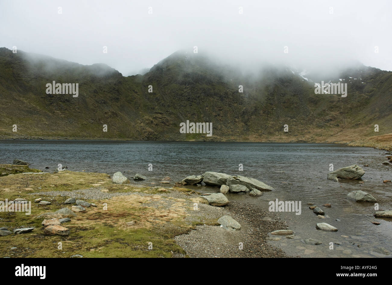 Helvellyn and Red Tarn Stock Photo - Alamy
