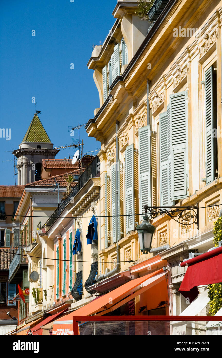 Windows and shutters of an old building in Nice, France Stock Photo - Alamy