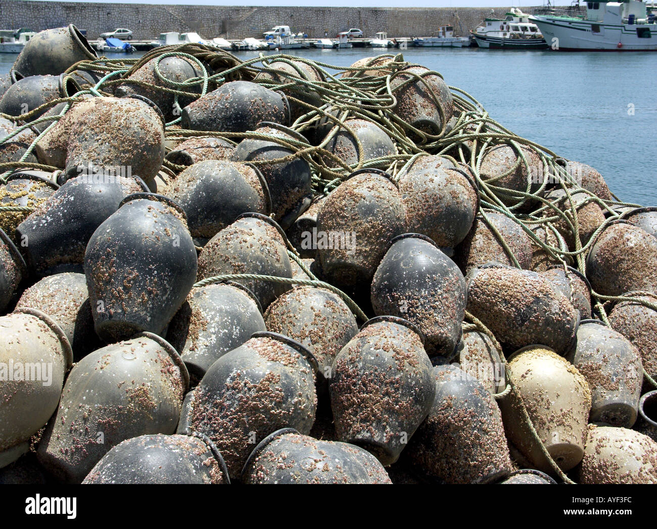 Spanish lobster pots Stock Photo - Alamy