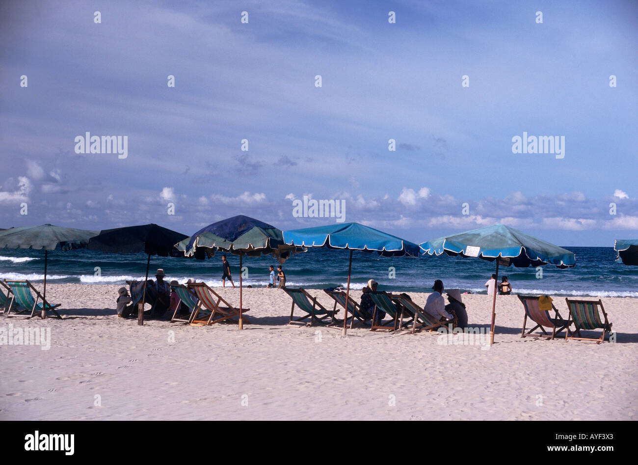 People sunbathing on China Beach Stock Photo - Alamy