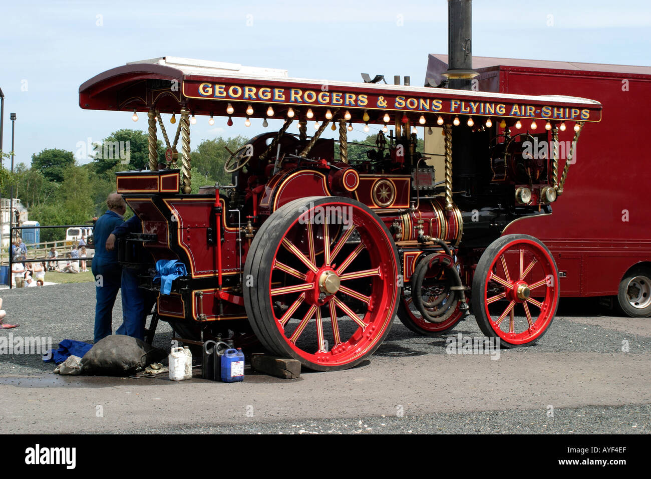 a Garrett showman s tractor traction engine Stock Photo - Alamy