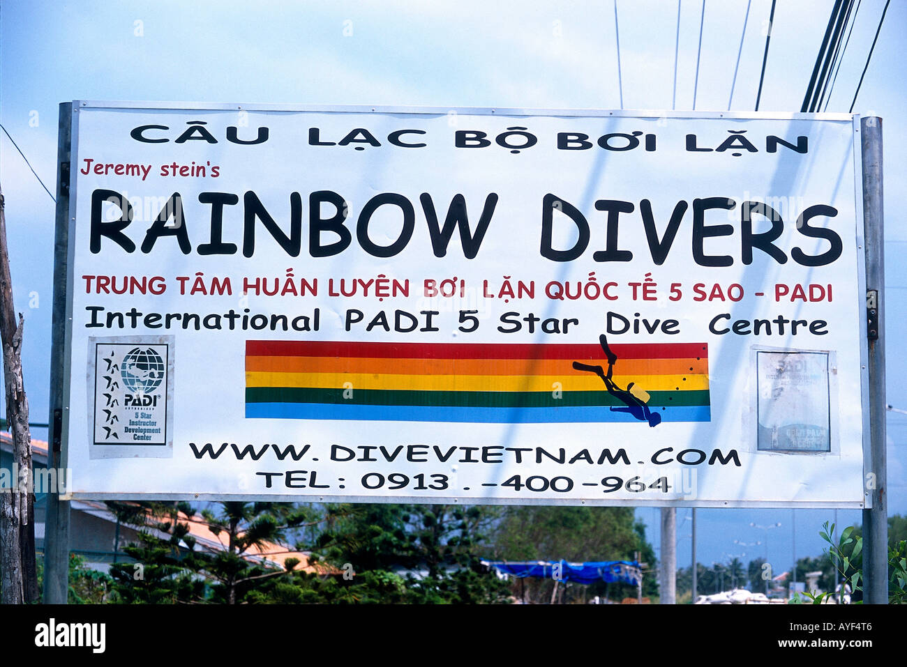 Rainbow Dive Centre sign Phu Quoc Stock Photo - Alamy