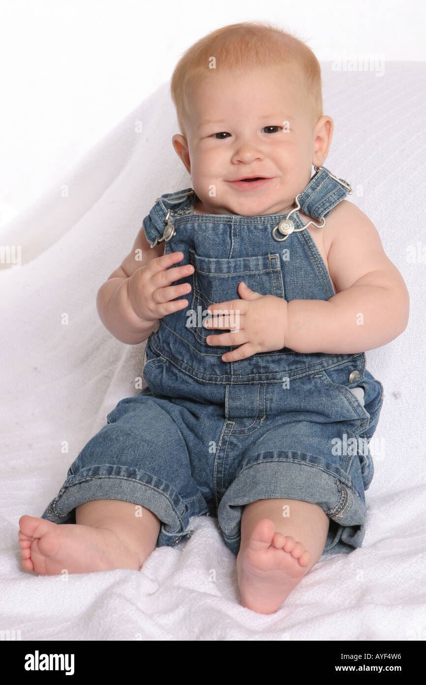 Baby Overalls Five Stock Photo - Alamy