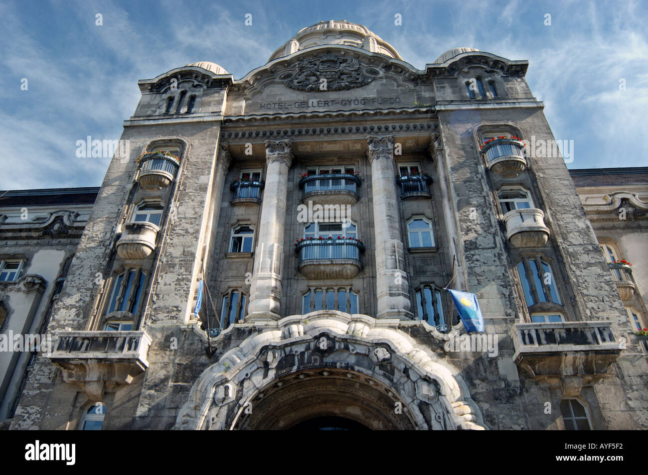 Frontage Gellert Furdo Spa Budapest Stock Photo - Alamy