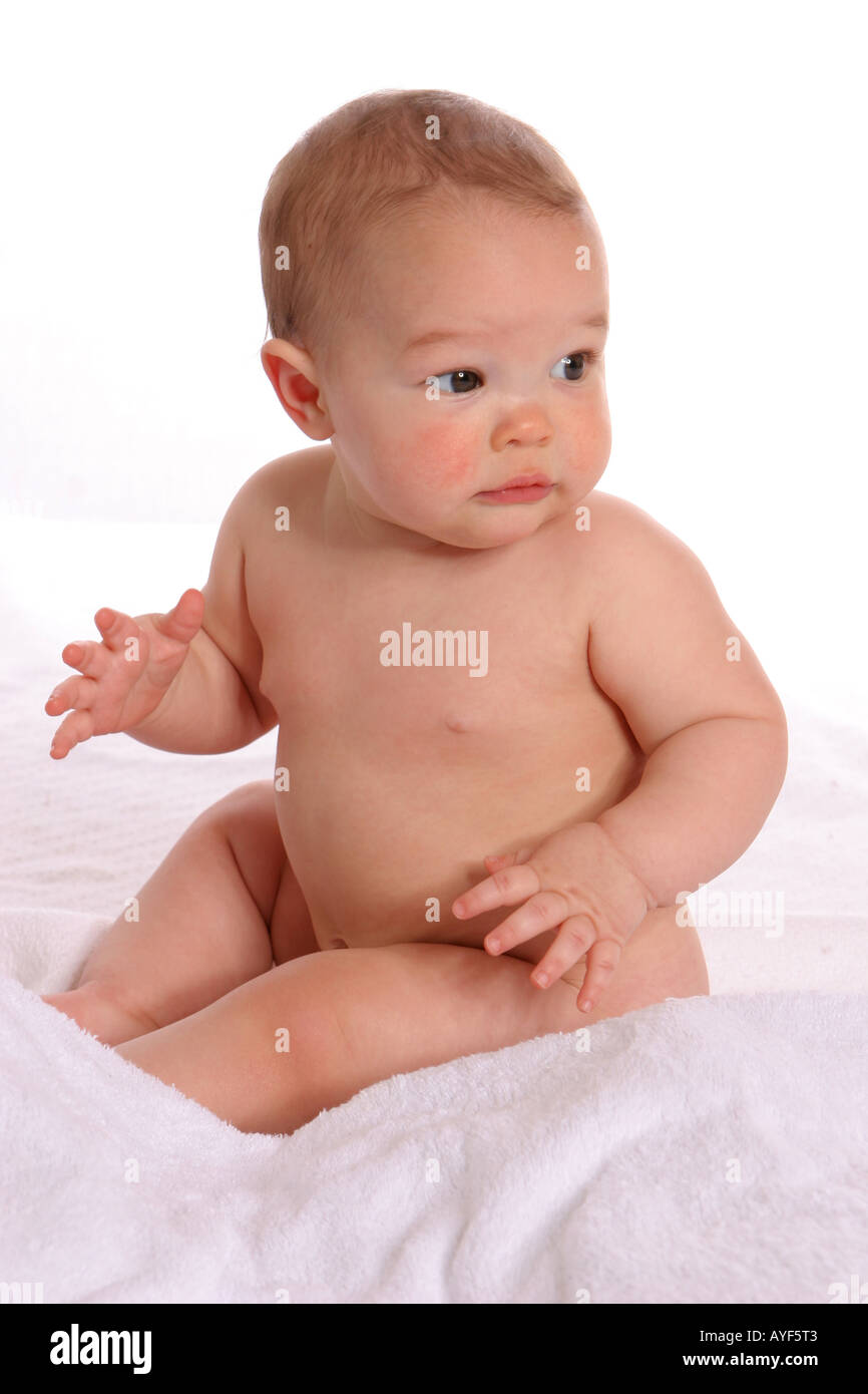 shocked baby girl Stock Photo - Alamy