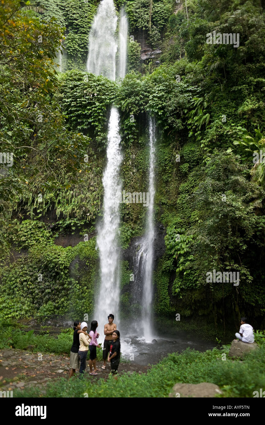 Sendang Gila Waterfall Lombok Indonesia Stock Photo - Alamy
