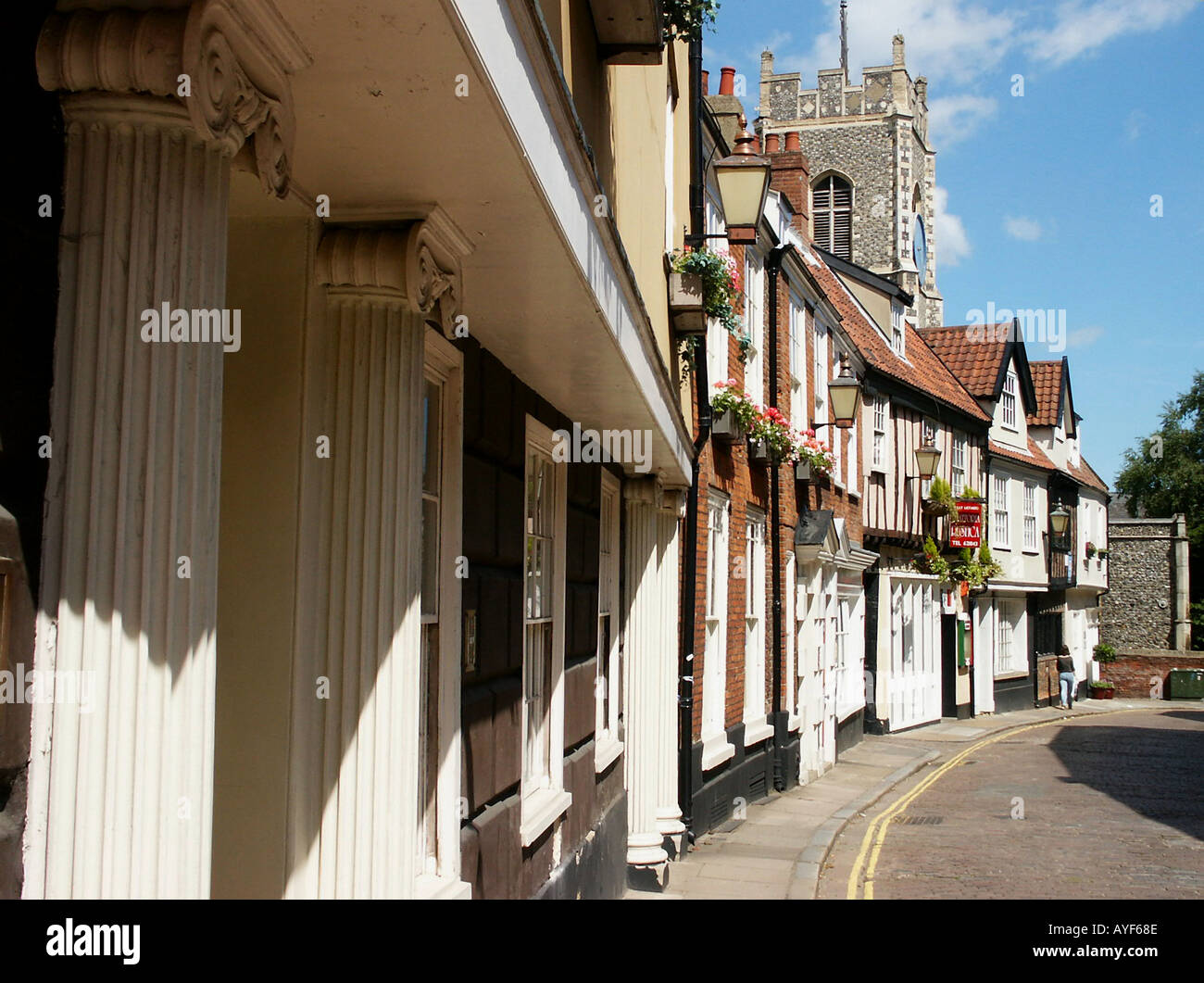 Princes Street and The Church of St George Tombland Norwich Norfolk ...