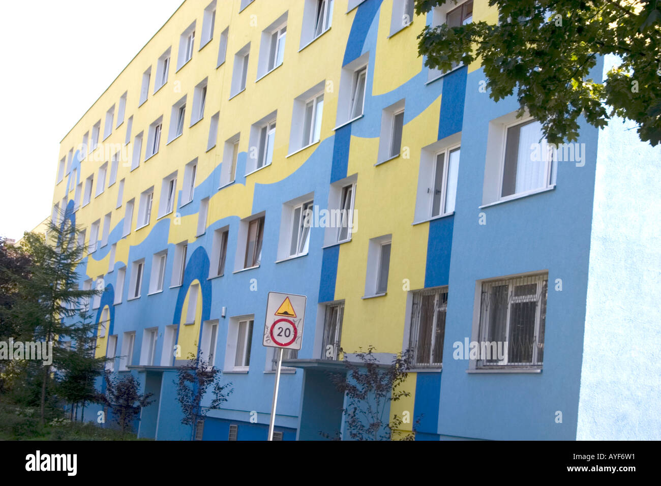 High-rise precast concrete flats built during the Communist era Panelák ...
