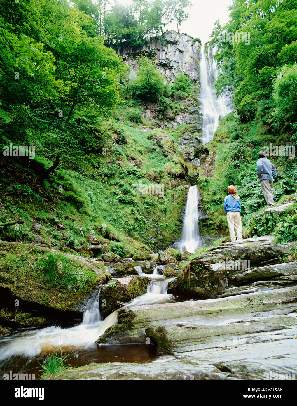 GB WALES POWYS LLANRHAEADR YM MOCHANT PISTYLL RHAEADR Stock Photo - Alamy