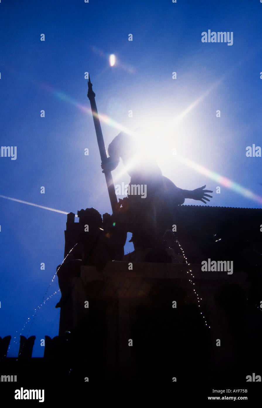 statue bologna backlight sun Stock Photo - Alamy