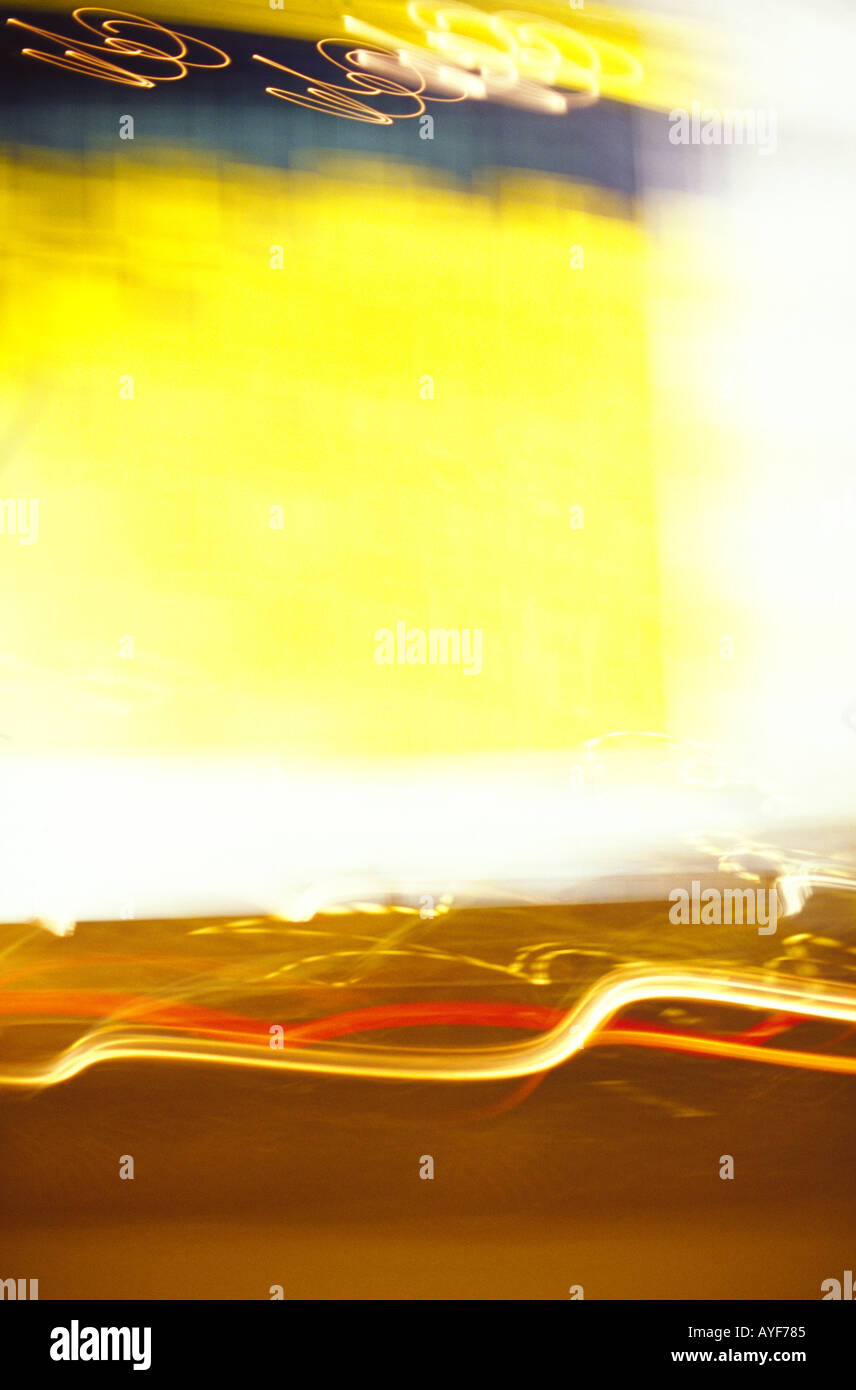 Light abstract of lights wheezing past on a beautifully colored ...