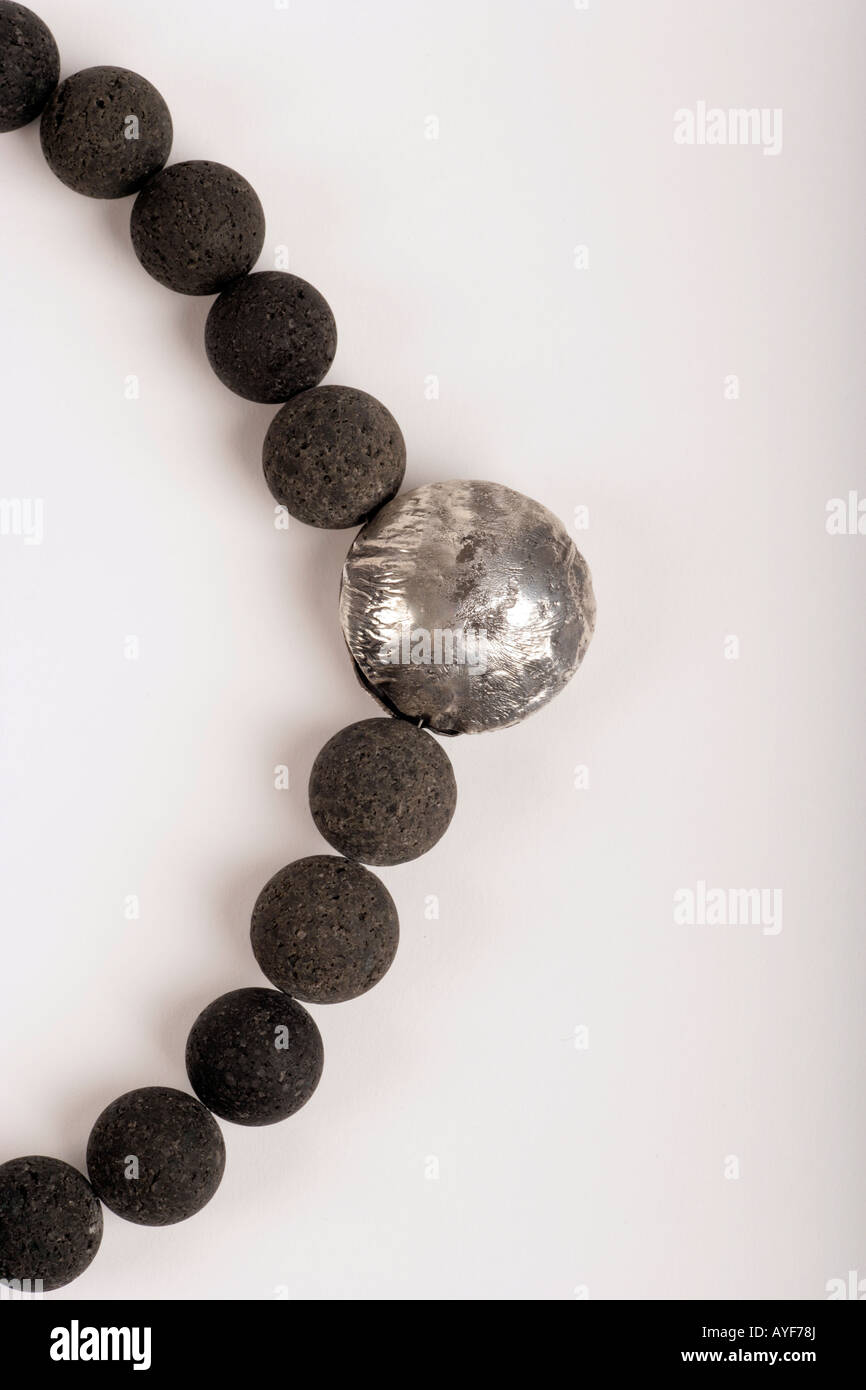 silver jewelery semi precious lava rock stone contemporary modern ...