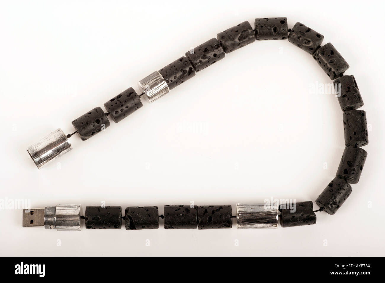 silver jewelery semi precious lava rock stone contemporary modern ...